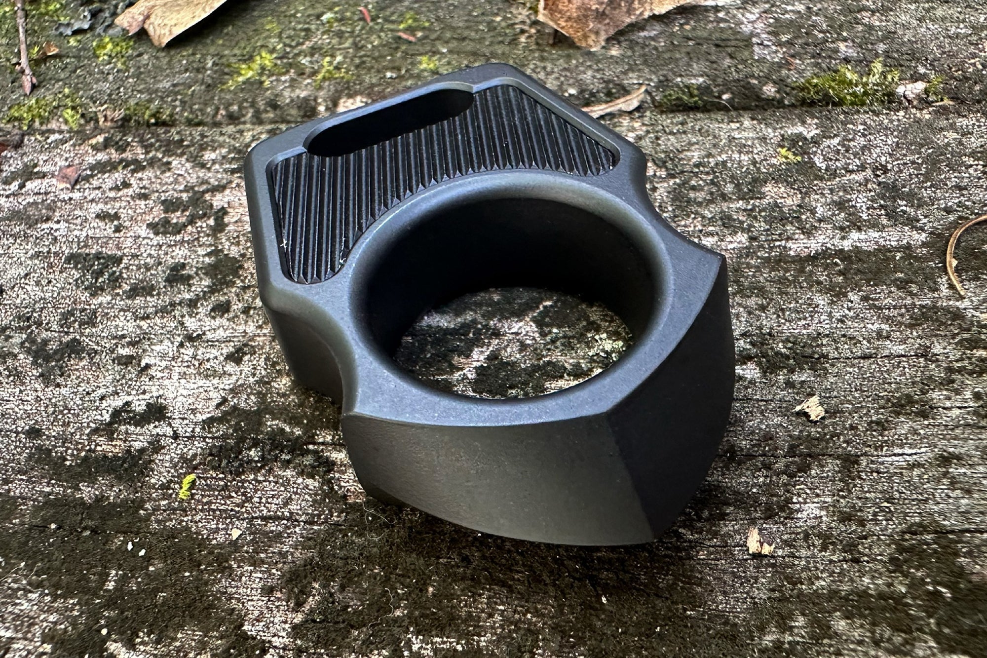 Custom Titanium Single Finger Brass Knuckles Swampy Shark Edc Bott